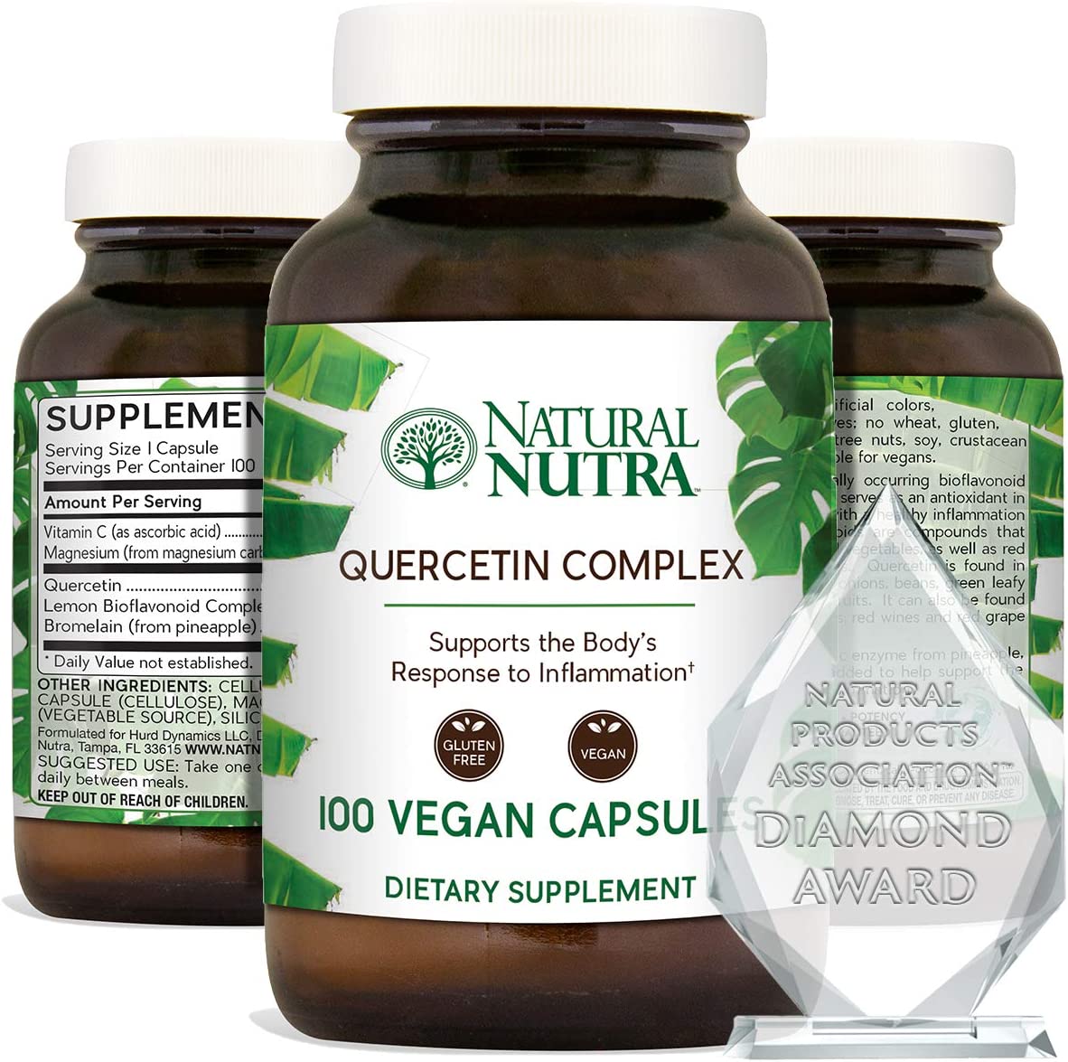 Natural Nutra Quercetin Complex with Bromelain and Vitamin C Citrus ...