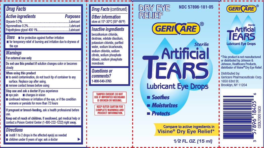 GeriCare Artificial lubricating Tears Dry Eye relief (15ml) GeriCare Artificial lubricating Tears Dry Eye relief (15ml)