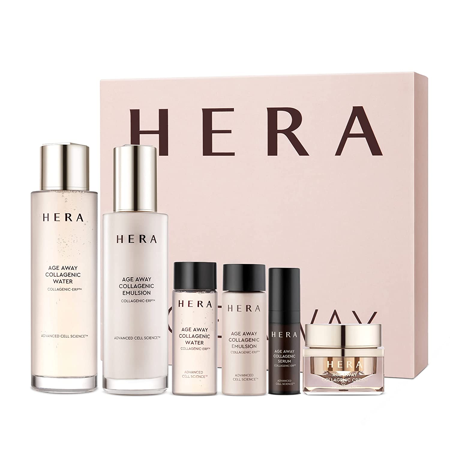 HERA Age Away Anti-aging 3-Piece Skin Care Set, With Collagenic Water ...