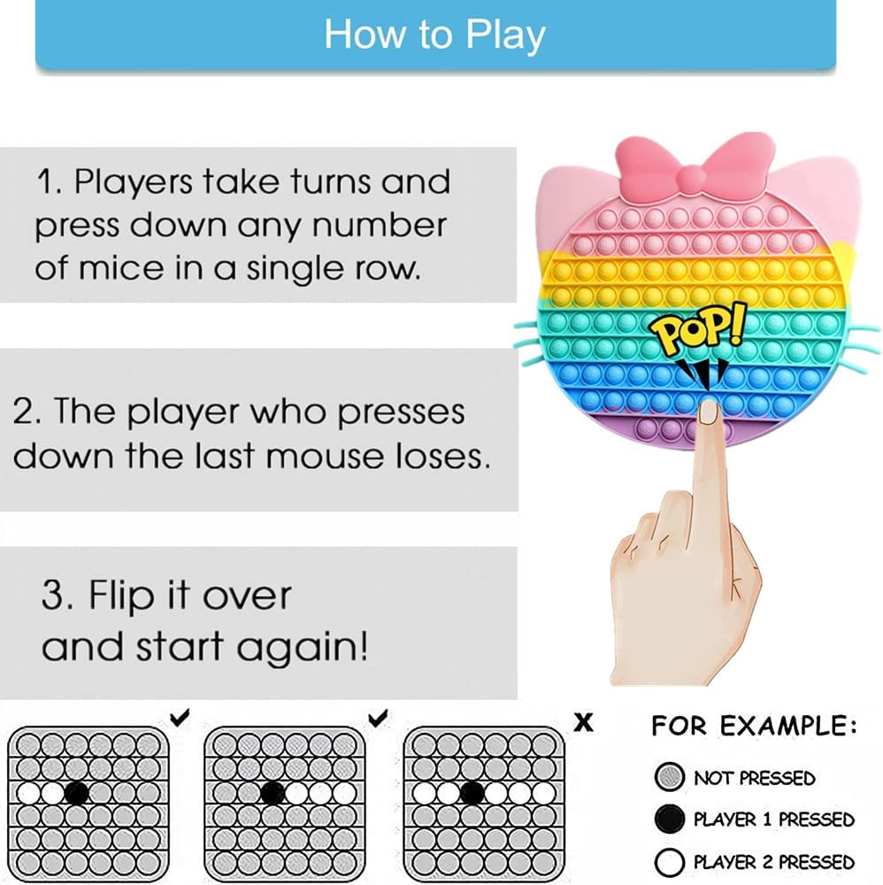 Jumbo Pop Fidget Toys, Big Sizes Pops Popping Bubble Sensory Fidget ...