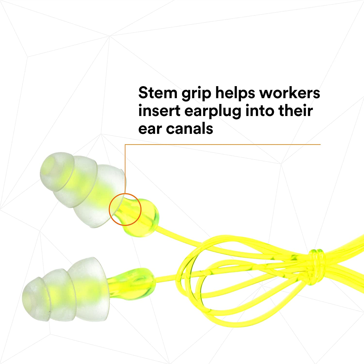 3M Tri-Flange Corded Earplugs in Small Pack VP-P3000