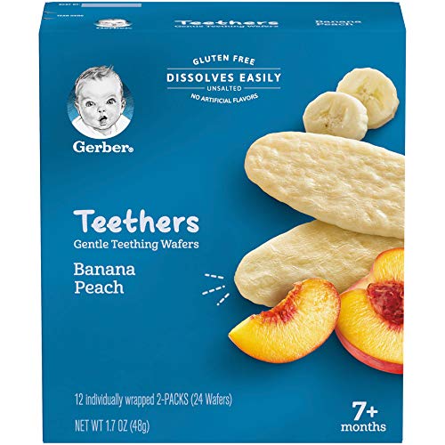 Gerber Teethers Gentle Teething Wafers - Banana Peach, 6 Count ...