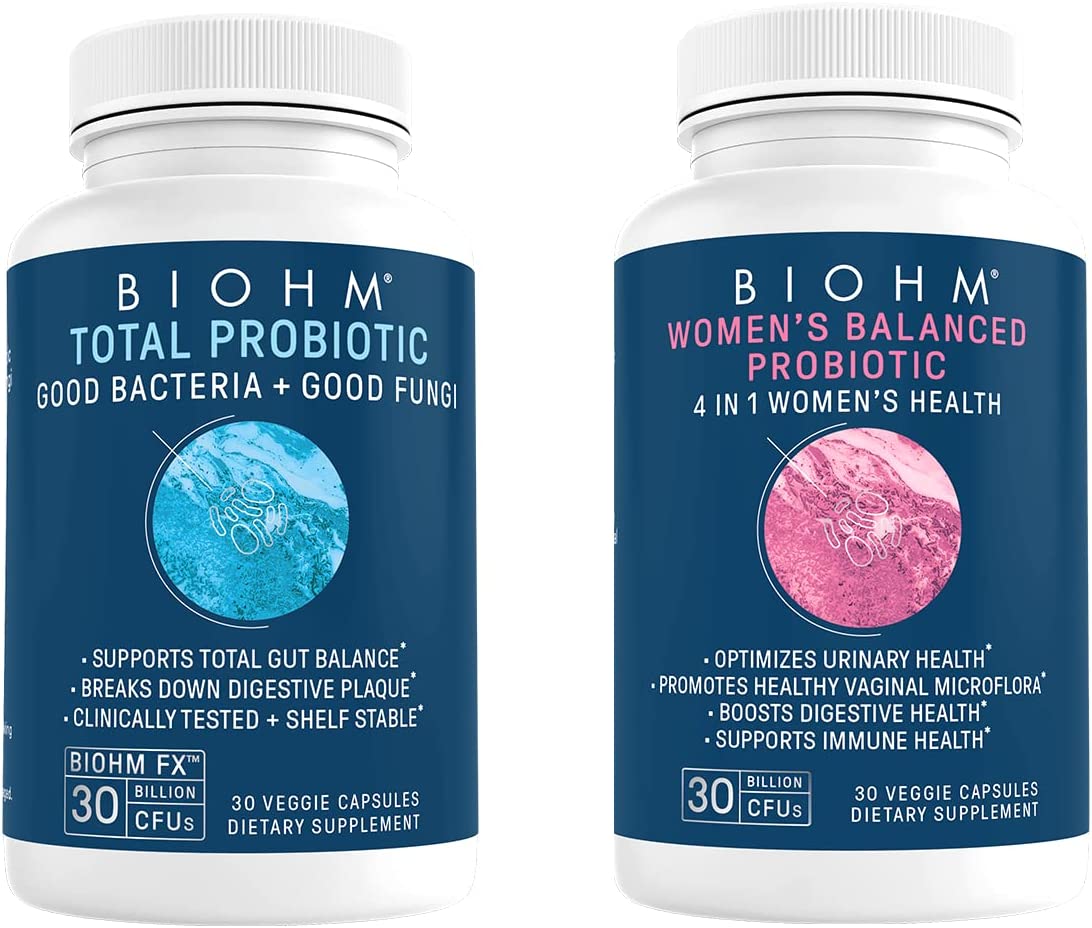 BIOHM 30 Billion CFU Probiotic + Womens Balanced Probiotic Bundle ...