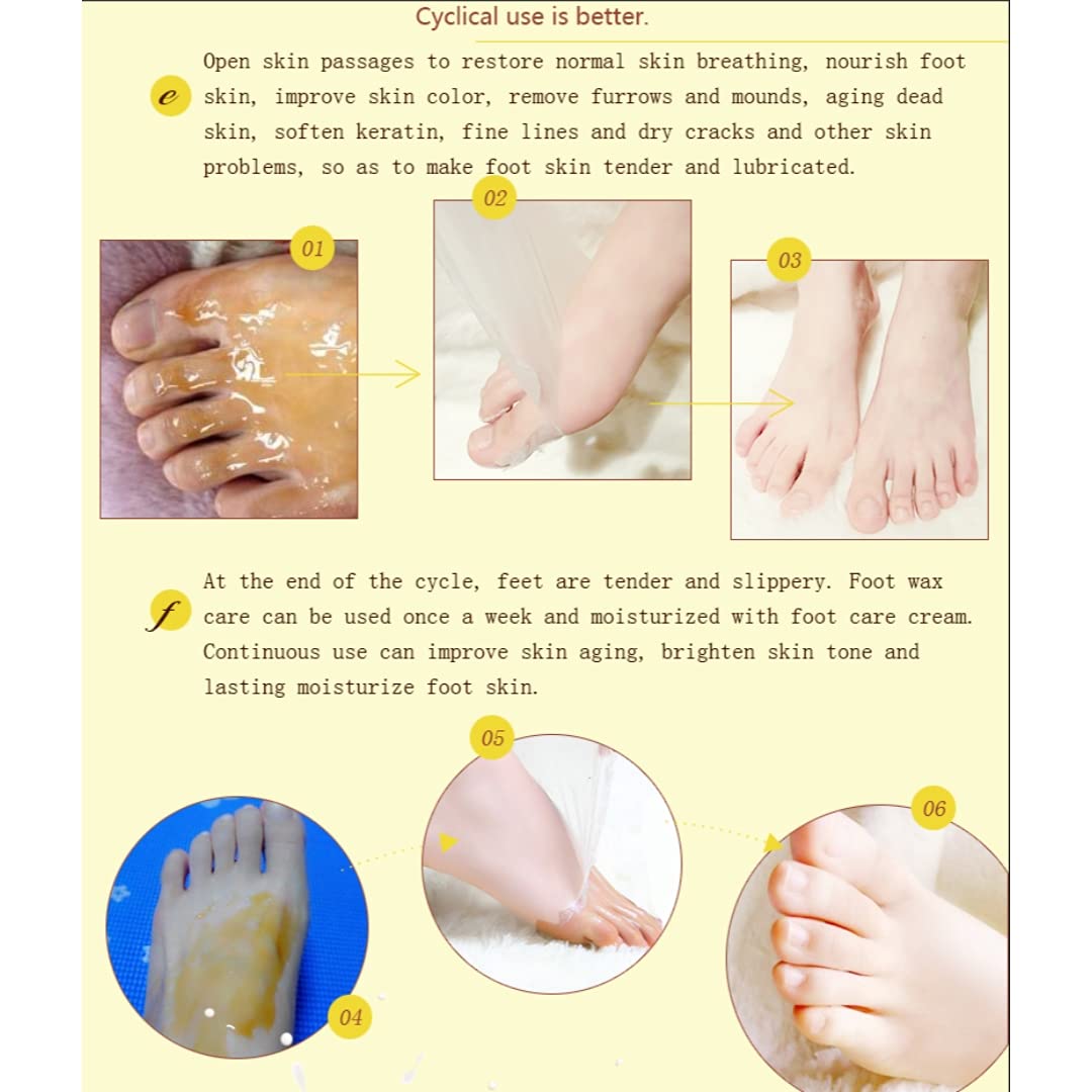 Lamilee Honey Milk Foot Wax Feet Mask Moisturizing Hydrating Nourishing ...