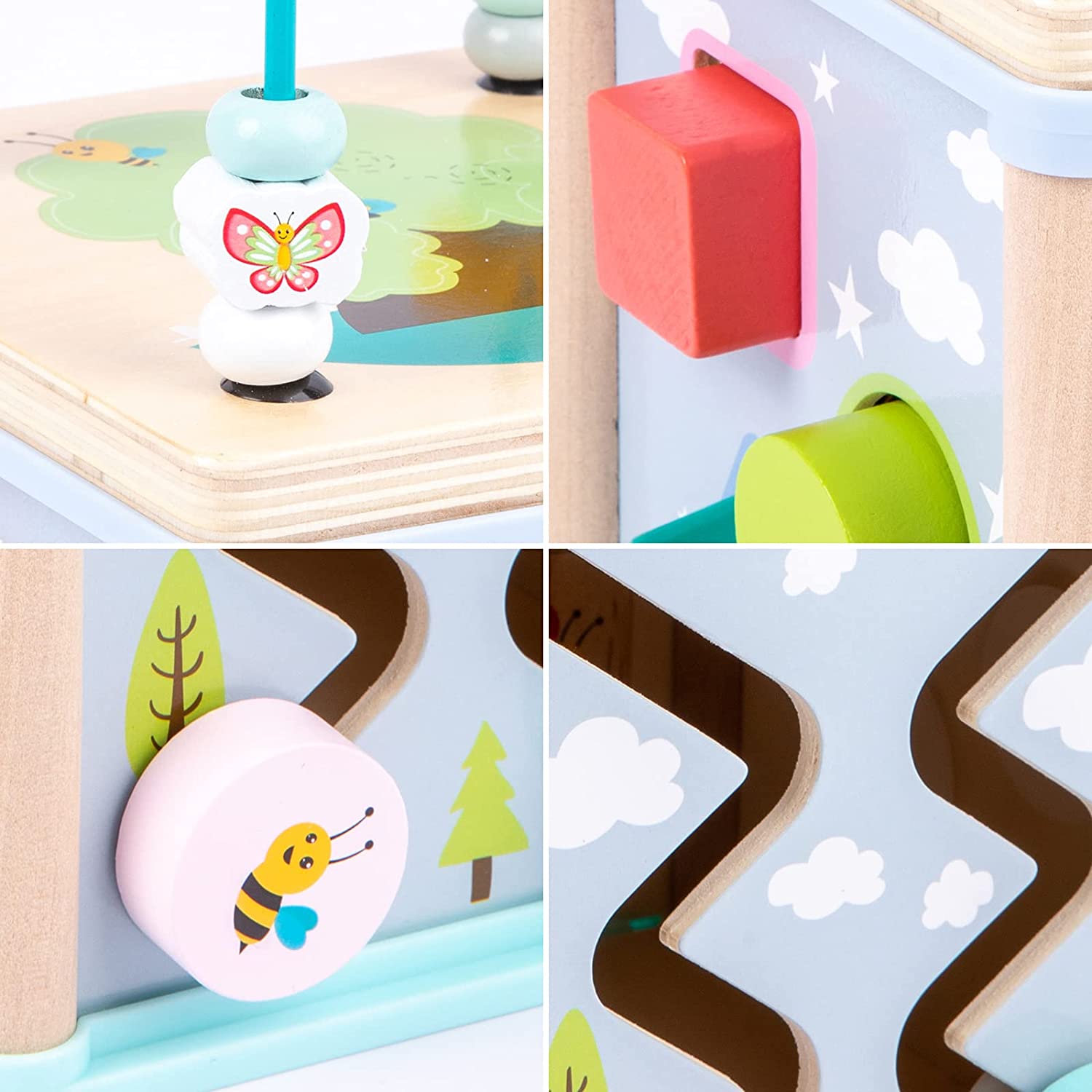 Wooden Activity Cube Bead Maze For Toddlers Kids 5 In 1 Activity Cube Toys For 3 Year Old Boy wooden-activity-cube-bead-maze-for-toddlers-kids-5-in-1-activity-cube-toys-for-3-year-old-boy