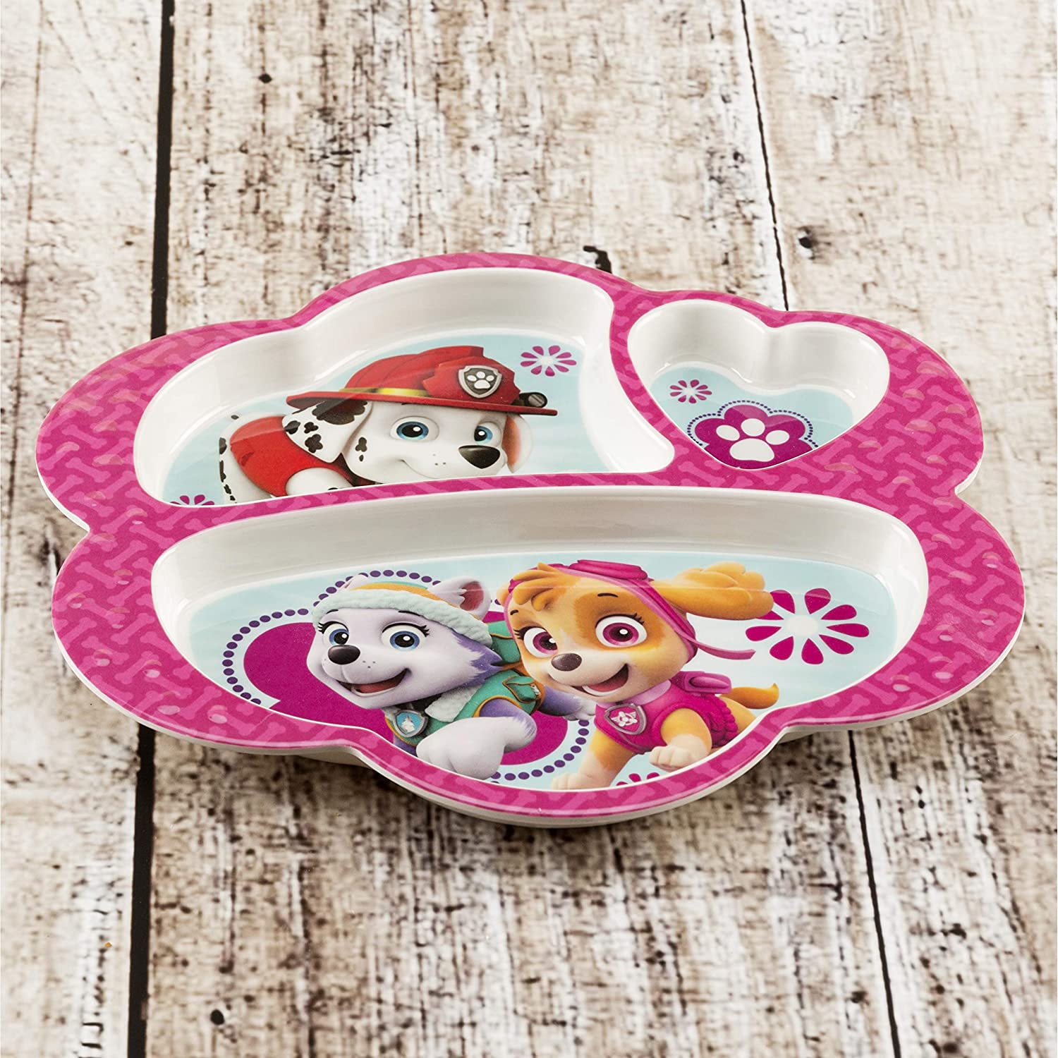 Zak Designs PWPE-0010-C Kids Divided Plates, Paw Patrol Marshall, Skye ...