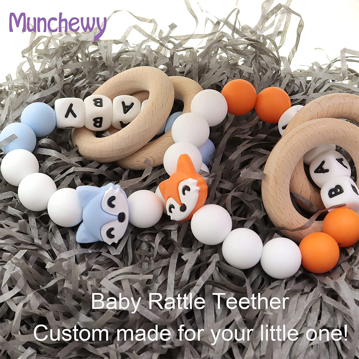 Baby Keepsake Rattles Personalized Name, Customizable Grasping Activity ...