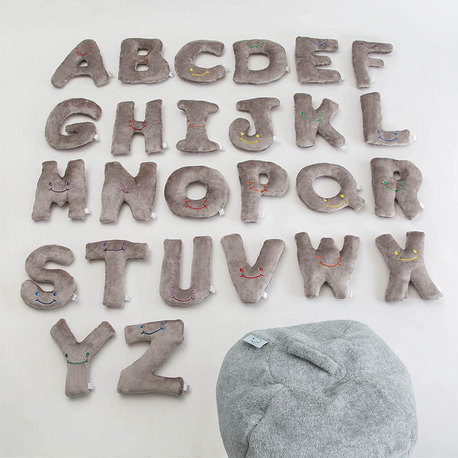 Alphapals Educational Alphabet Toys - 26 Piece Rhino Grey Set, Large 11 ...