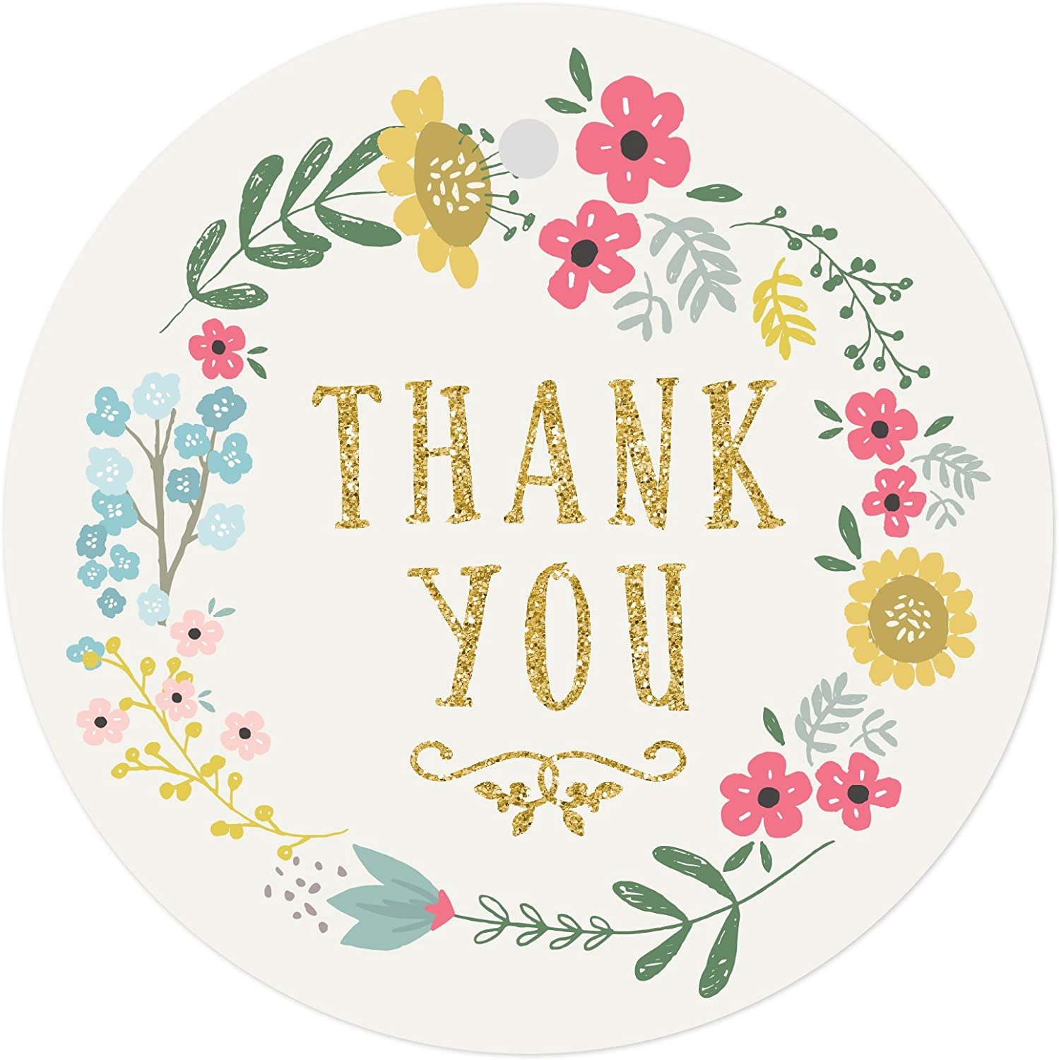 Andaz Press Stylish Bulk Round Circle Thank You Gift Tags, 2-inch ...