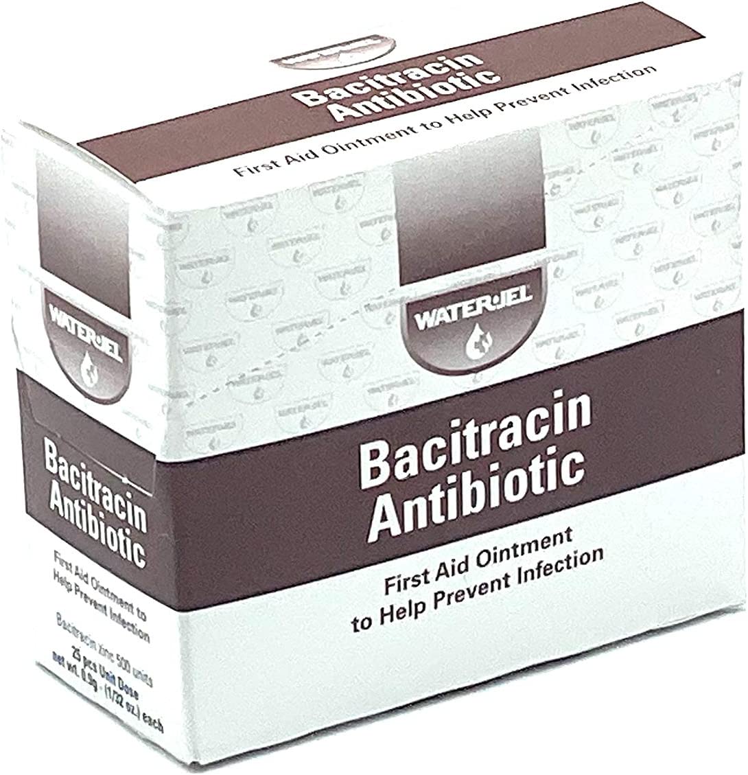 Waterjel Bacitracin Antibiotic Ointment Box of 25