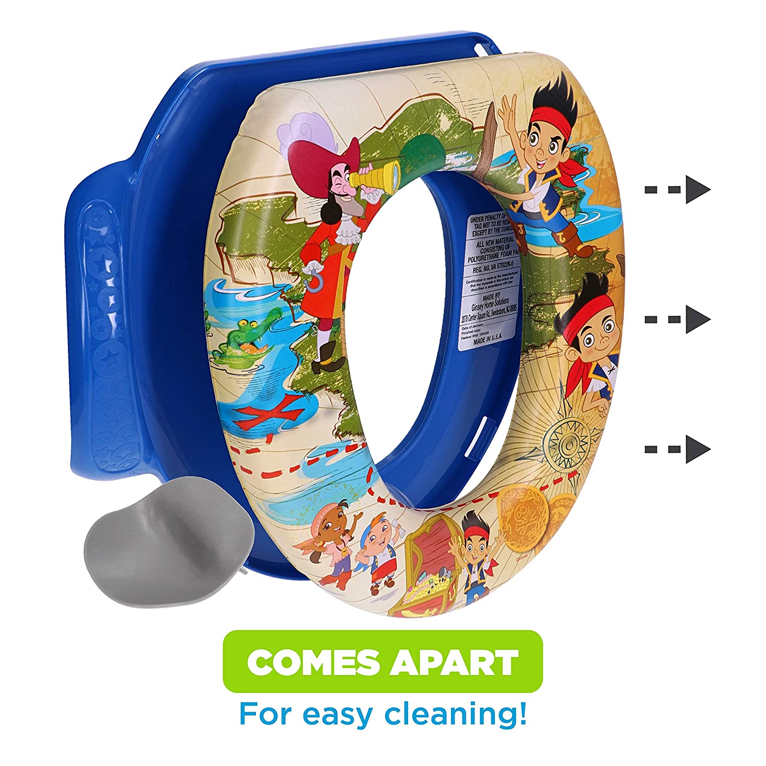 Disney Jake and The Never Land Pirates"Treasure Awaits" Soft Potty, Blue