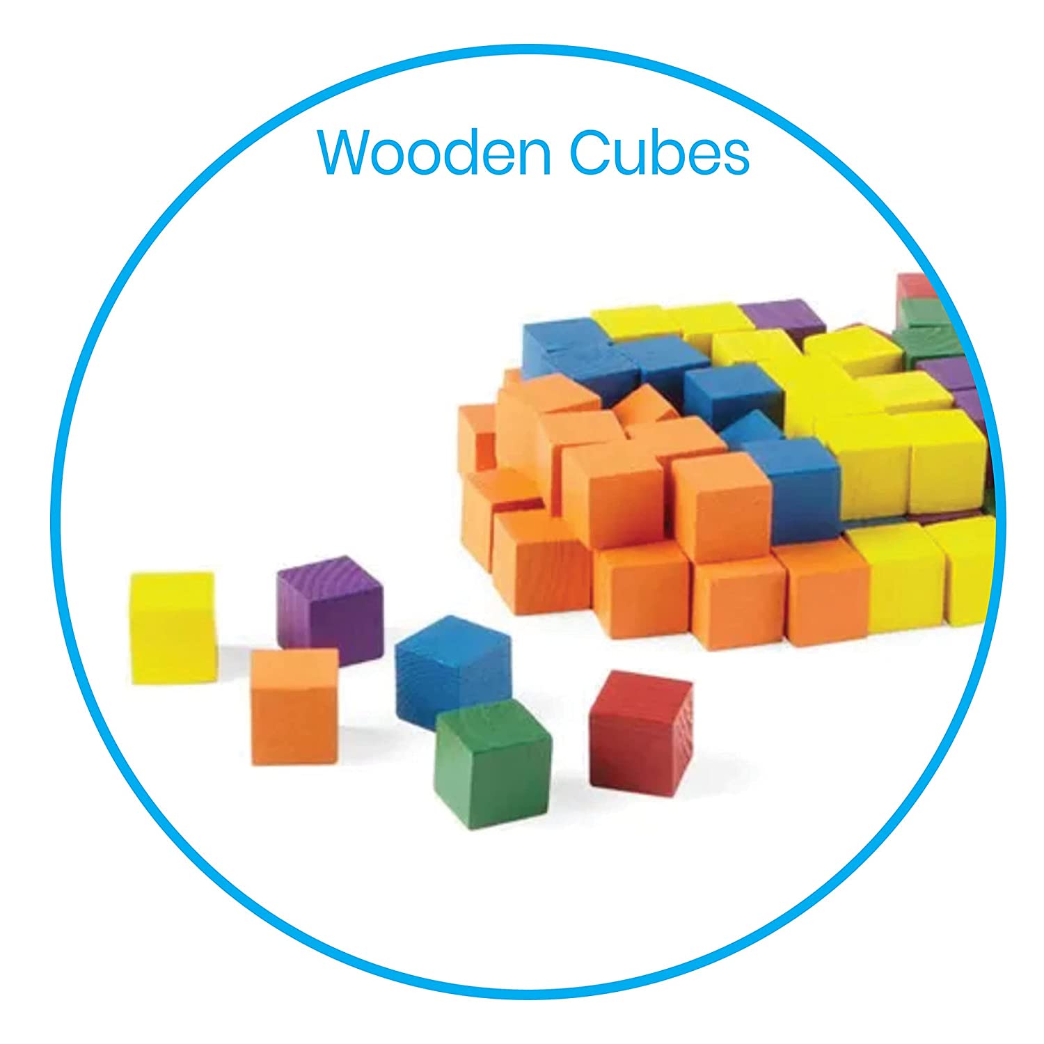 hand2mind Wood Blocks, Counting Cubes for Kids Math, 1 Inch Blocks for ...