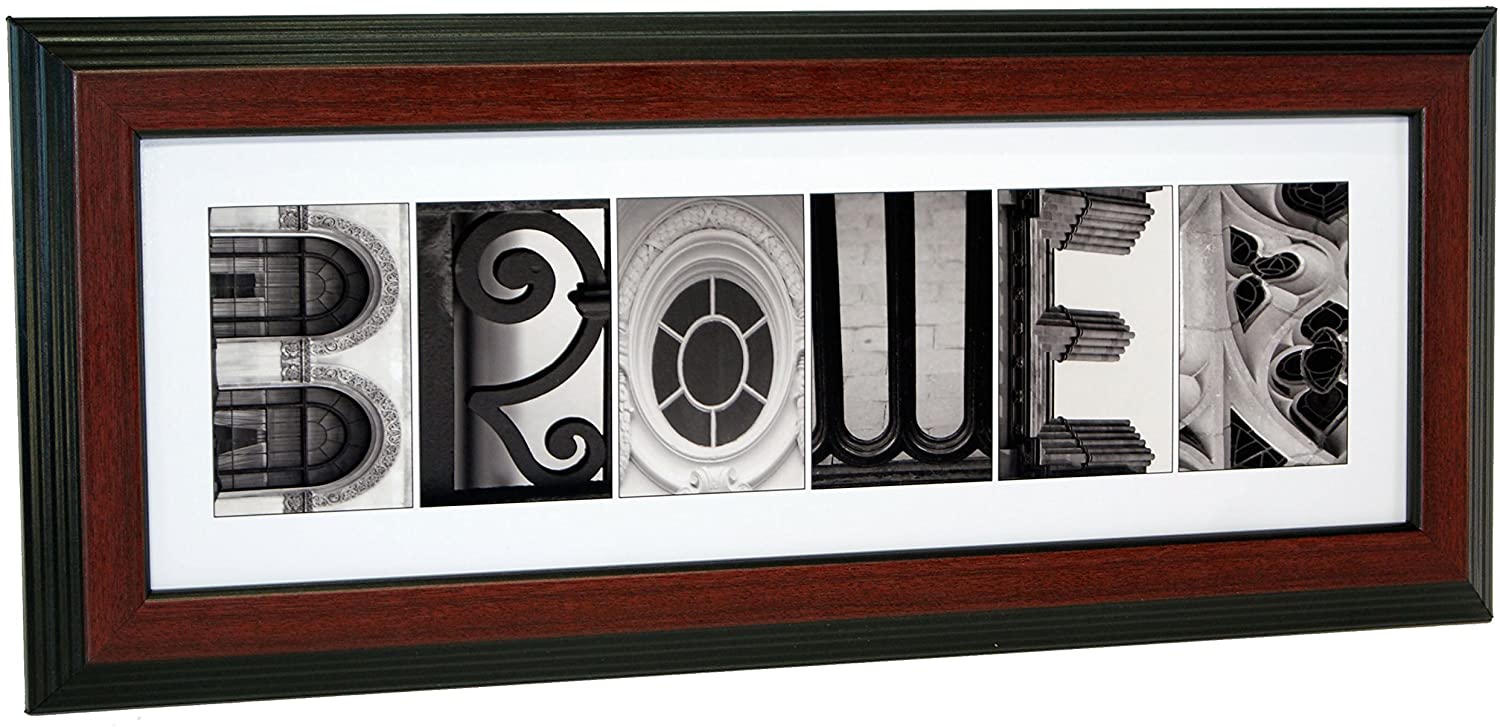 Creative Letter Art Personalized Name in Black and White Architecture ...