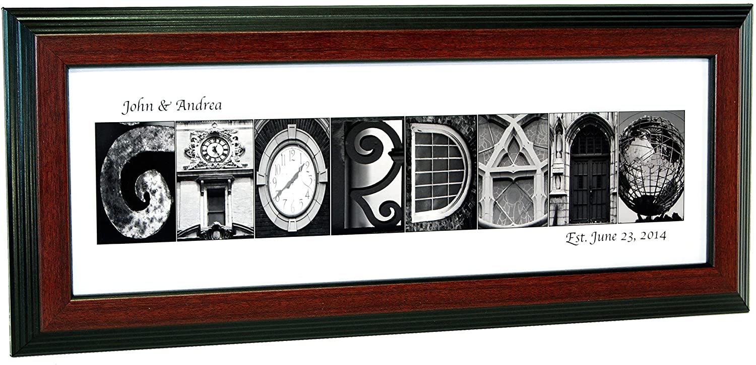 Creative Letter Art Personalized Name in Black and White Architecture ...