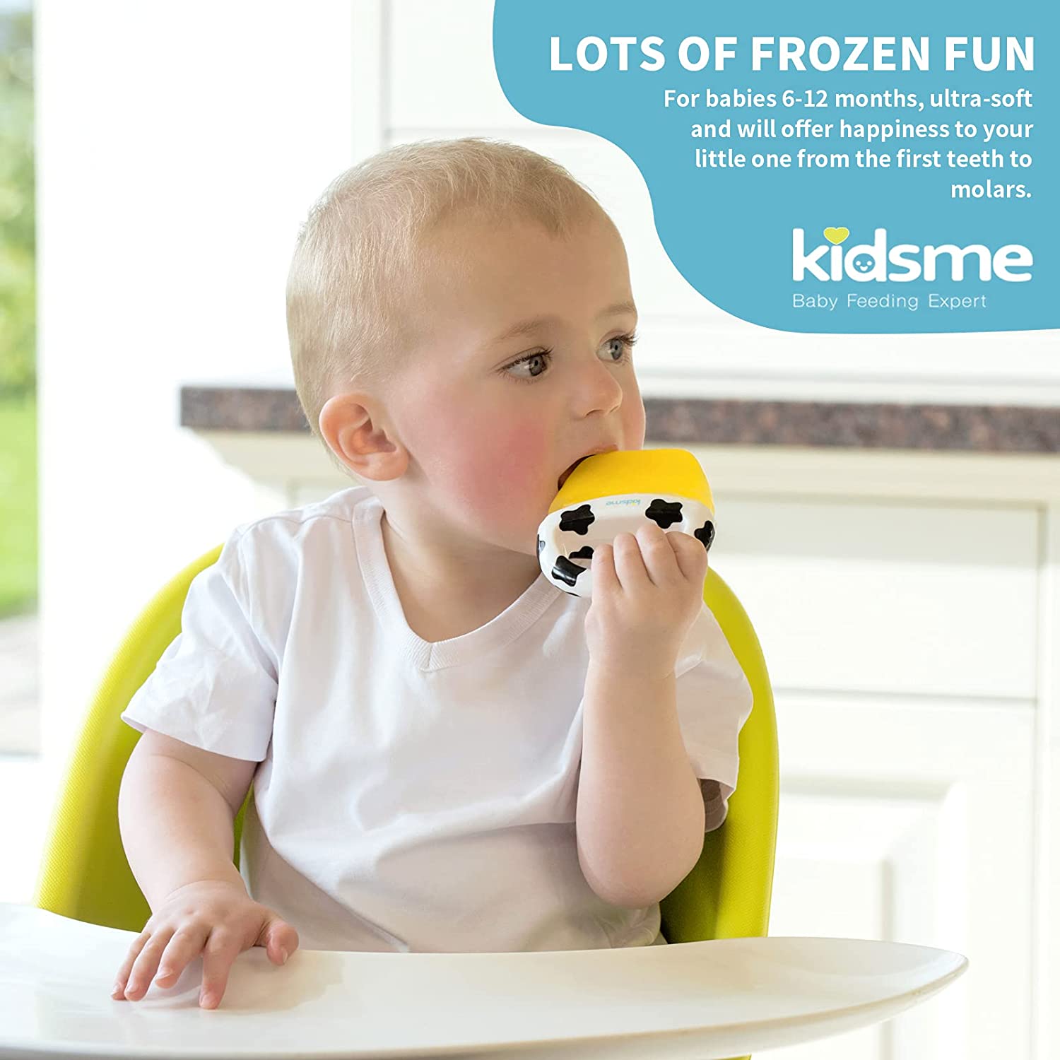 Kidsme Cooling Teething Rings for Babies, Baby Teether for Babies 0-6 ...