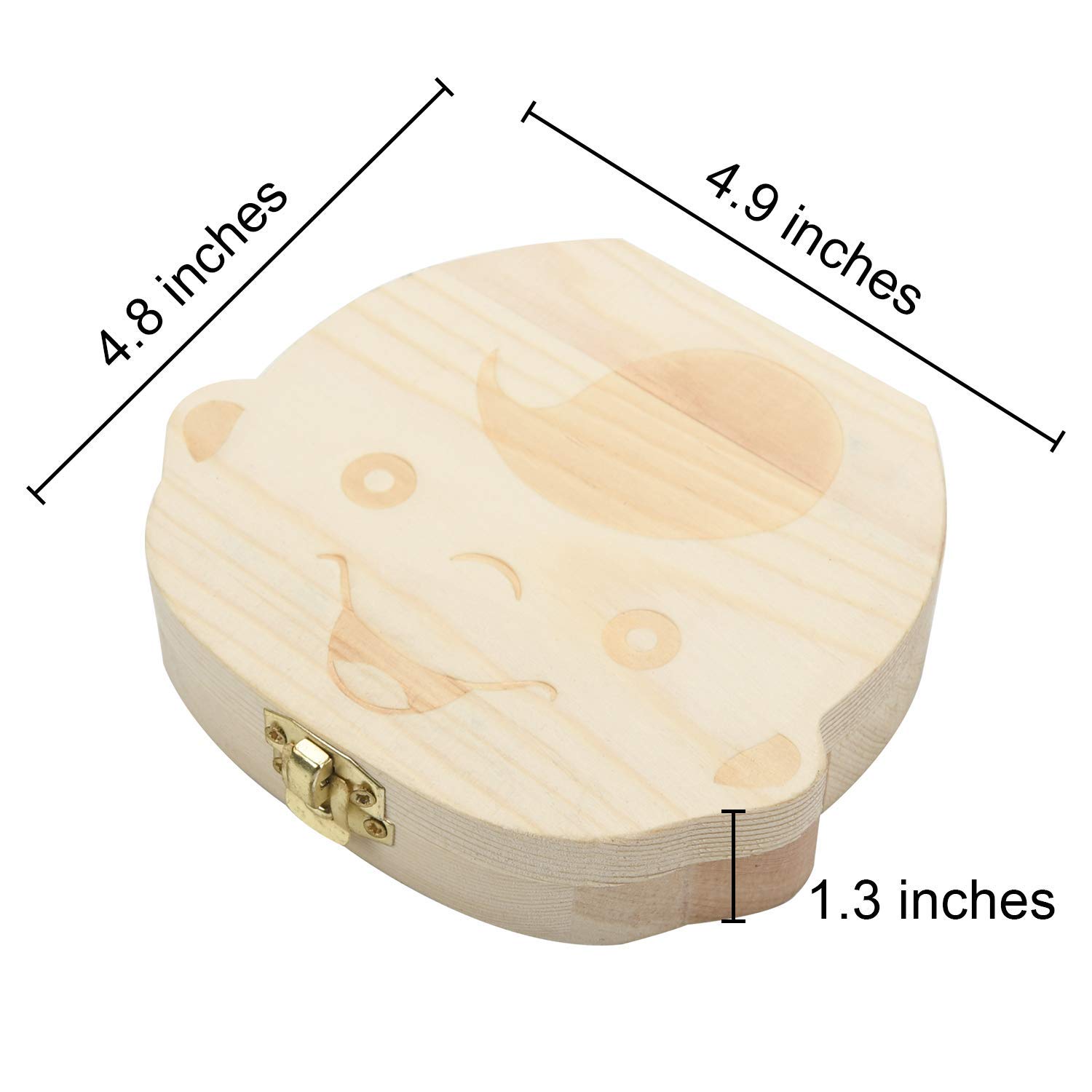 Baby Boy Teeth Keepsake Box Wooden Tooth Fairy Box, Child Kids Tooth ...