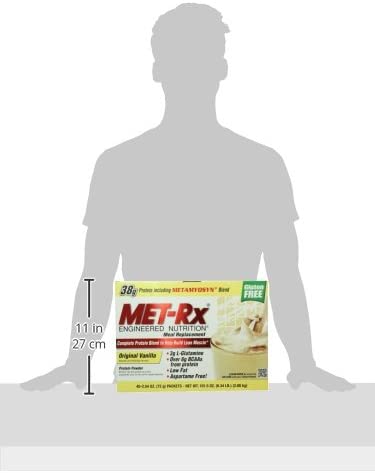MET-Rx Meal Replacement, Original Vanilla Protein Powder, 2.54 Oz ...