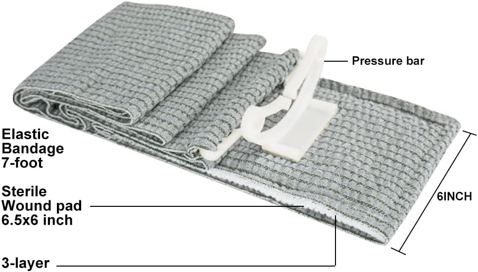 zorvo 6 Inch Israeli Style Emergency Bandage , Compression Trauma Wound ...