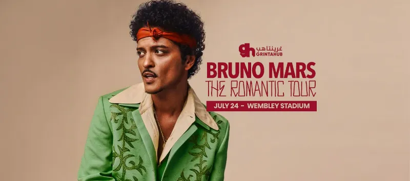 The Romantic Tour: Bruno Mars, London 24 July | GrintaHub