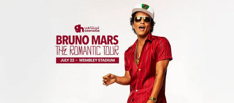 The Romantic Tour: Bruno Mars, London 22 July | GrintaHub