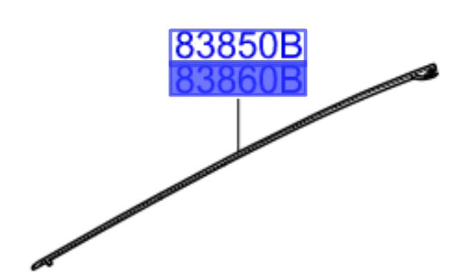 قطع غيار هونداي أصلية زيق زجاج باب خلفي يمين ماركة هونداي ذات جودة عالية