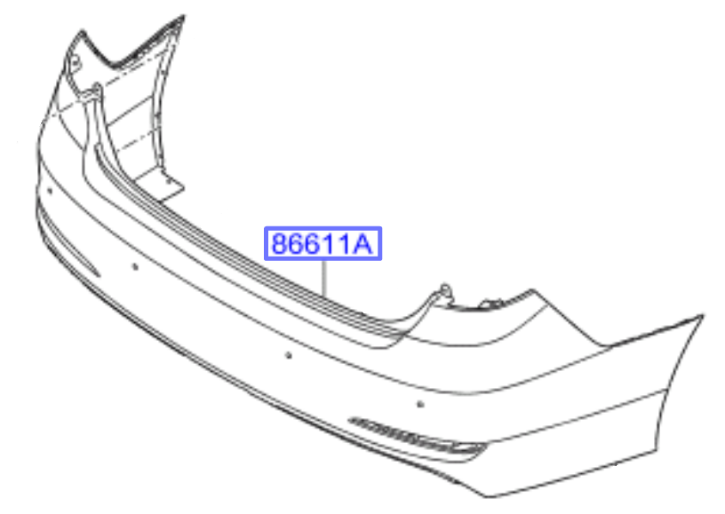 قطع غيار هونداي أصلية صدام خلفي ماركة هونداي ذات جودة عالية