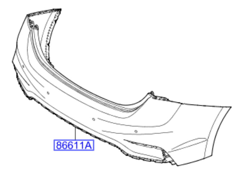 قطع غيار هونداي أصلية صدام خلفي ماركة هونداي ذات جودة عالية
